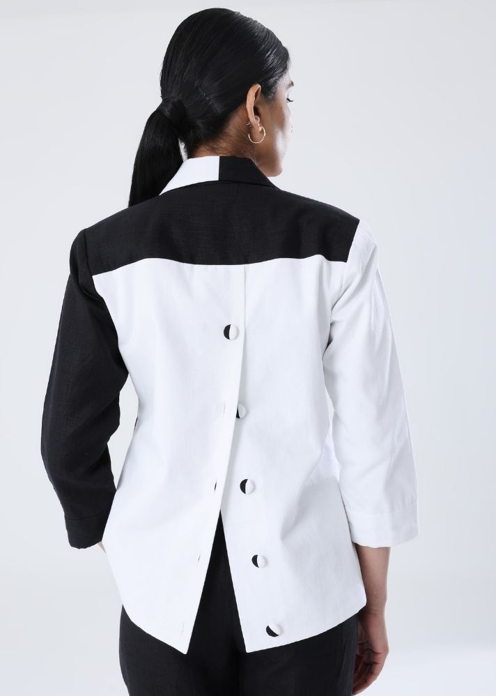 Buy Multicolor Cotton Twill Blazer and Jacket - Eclipse Blazer by Shibui // Only Ethikal ...