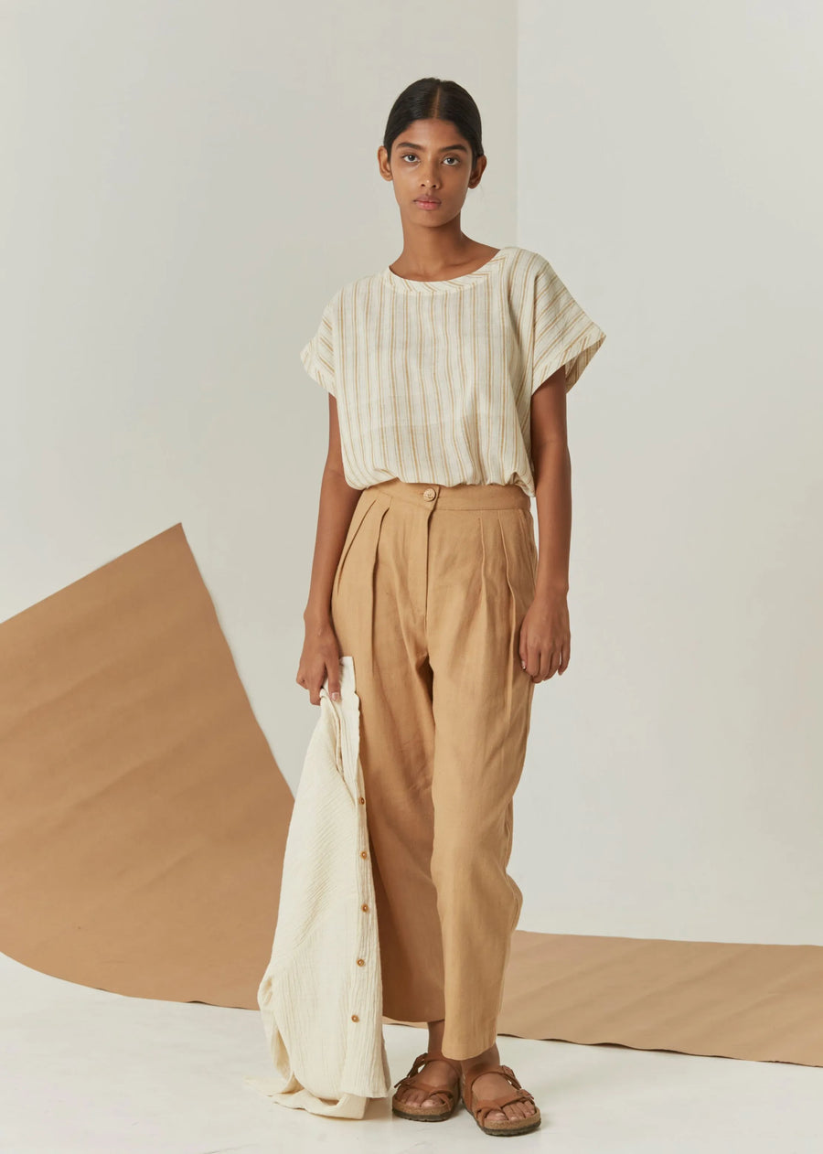 Buy Brown Handwoven Cotton Pants - Sandy Pant by Paher// Only Ethikal ...