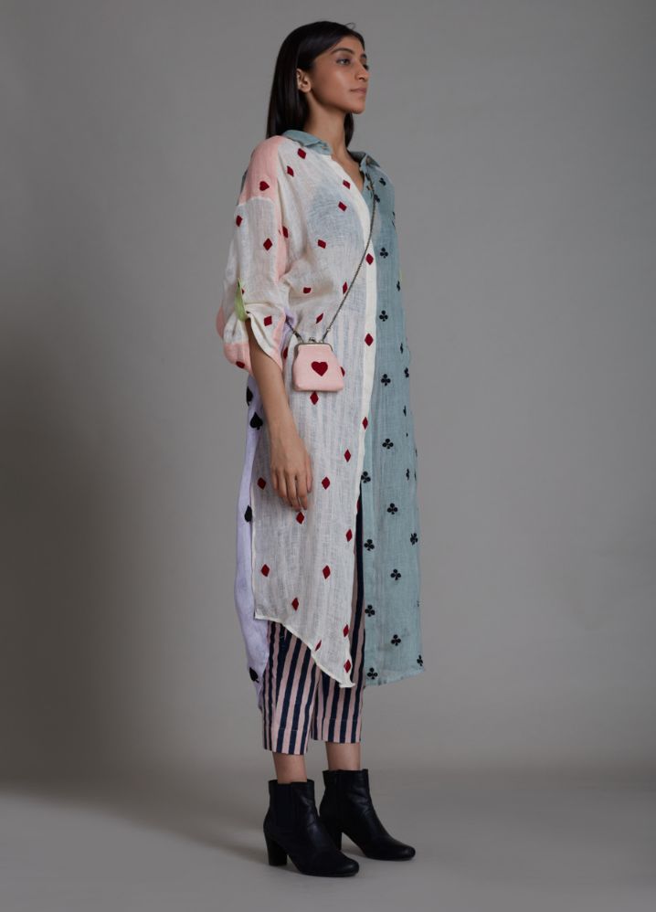 Buy Multicolor Linen Co-ord Set - Deck Set by Mati // Only Ethikal ...